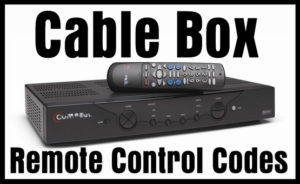 Cable Box Remote Control Codes - Codes For Universal Remotes