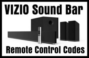 Vizio Soundbar Remote Control Codes - Codes For Universal Remotes