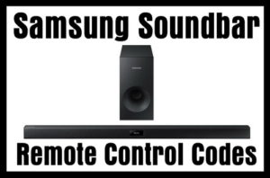 Samsung Soundbar Remote Control Codes - Codes For Universal Remotes