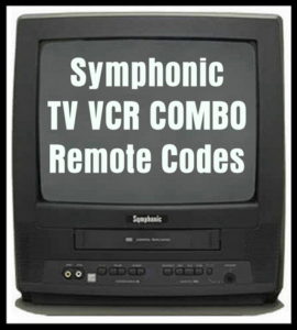 Remote Control Codes For Symphonic TVs - Codes For Universal Remotes
