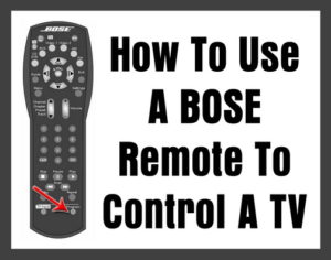 BOSE Universal Remote Codes - Codes For Universal Remotes