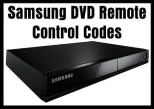 Samsung DVD Remote Control Codes - Codes For Universal Remotes