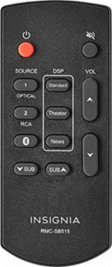 Insignia Soundbar Remote Control Codes - Codes For Universal Remotes