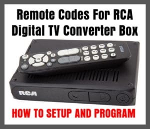 RCA Digital TV Converter Box Remote Codes - Codes For Universal Remotes