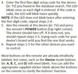 Inteset Universal Remote Control Programming - Codes For Universal Remotes