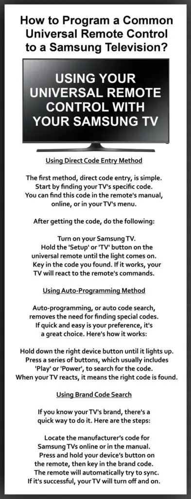 How to Program a Samsung TV to a Universal Remote in Minutes - Codes ...